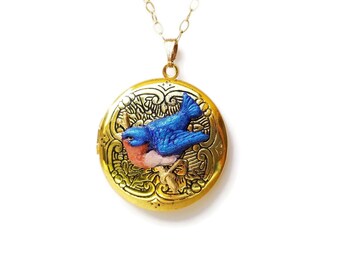 Hand Painted Locket | Etsy