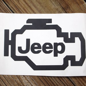 Jeep Check Engine Light Decal TJ YJ XJ | Etsy