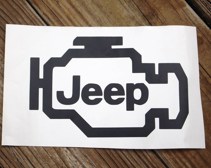 Jeep Check Engine Light Decal TJ YJ XJ - Etsy