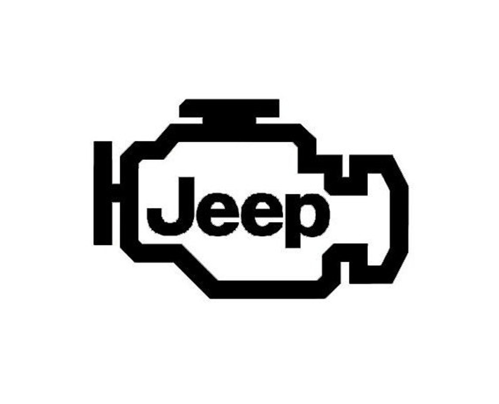 Jeep Check Engine Light Decal TJ YJ XJ | Etsy