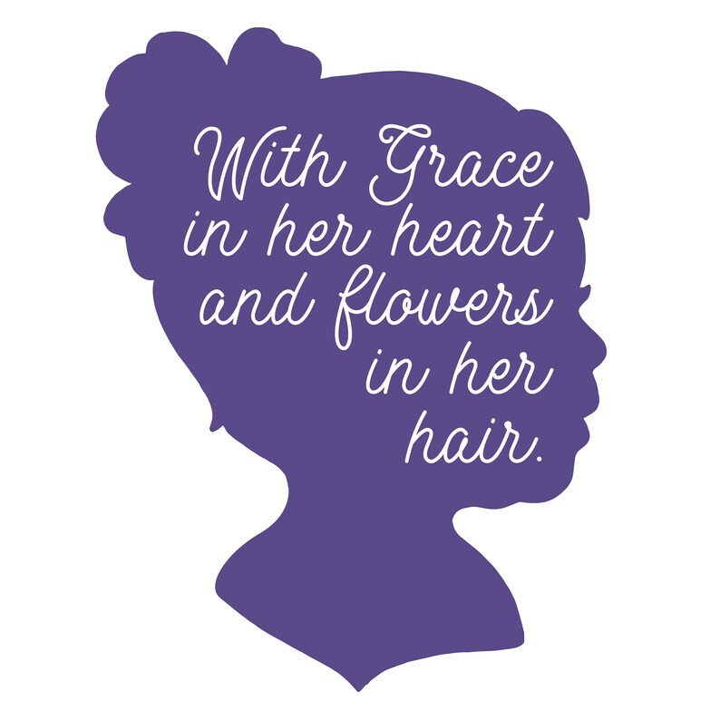 Little Girl SVG Flowers Hand Lettered Cricut File | Etsy