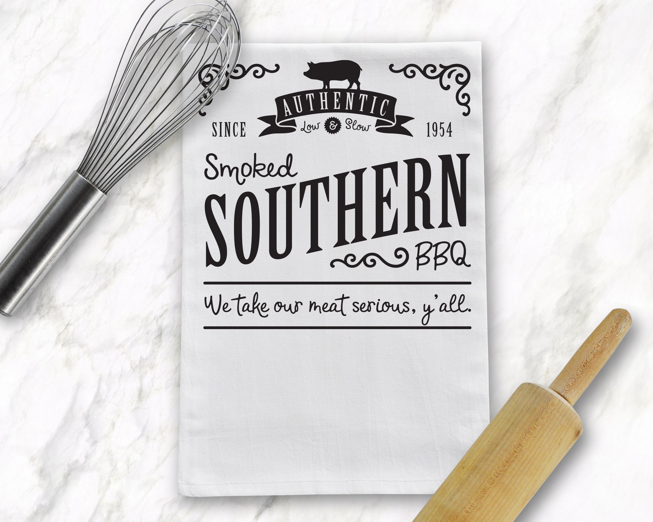 Authentic Smoked Southern BBQ Sign Cricut Silhouette SVG - Etsy