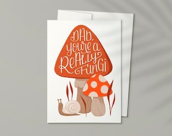 Mushroom Dad Card - Etsy