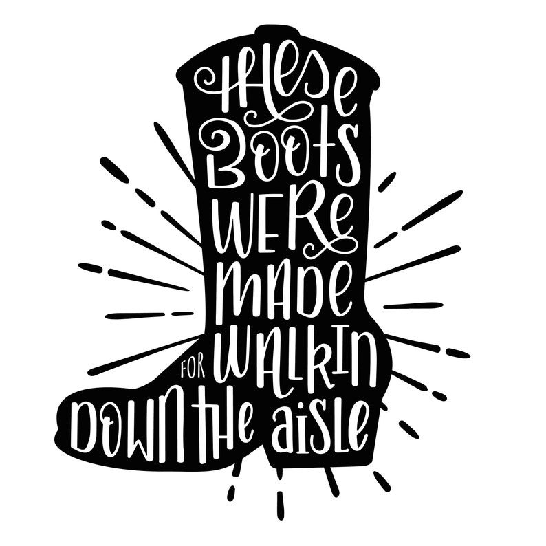 These Boots Were Made for Walkin' Down the Aisle - Etsy