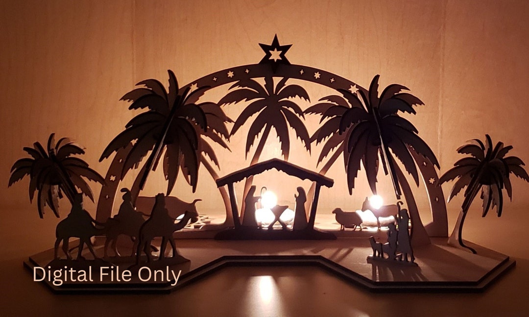 Christmas Nativity Scene - DXF/SVG Digital File, Christmas Display ...