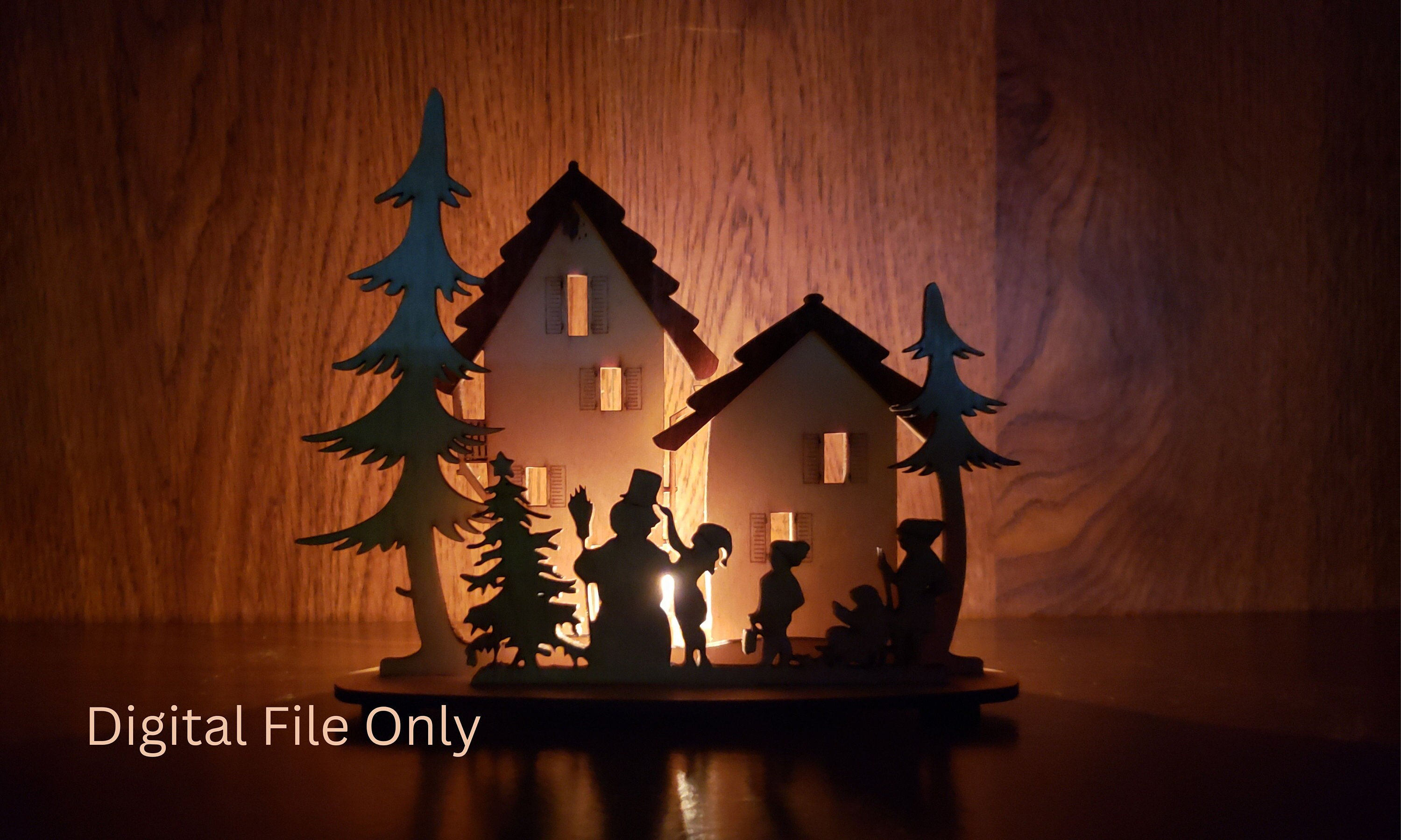 Winter Wonderland Dxf/svg,laser Cutting File Winter Scene Digital File ...