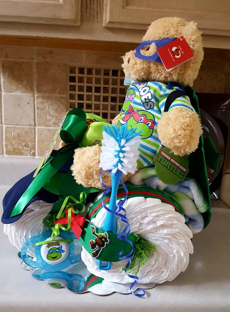Ninja Turtle Theme Tricycle Diaper Cake Diaper Cake Diaper - Etsy