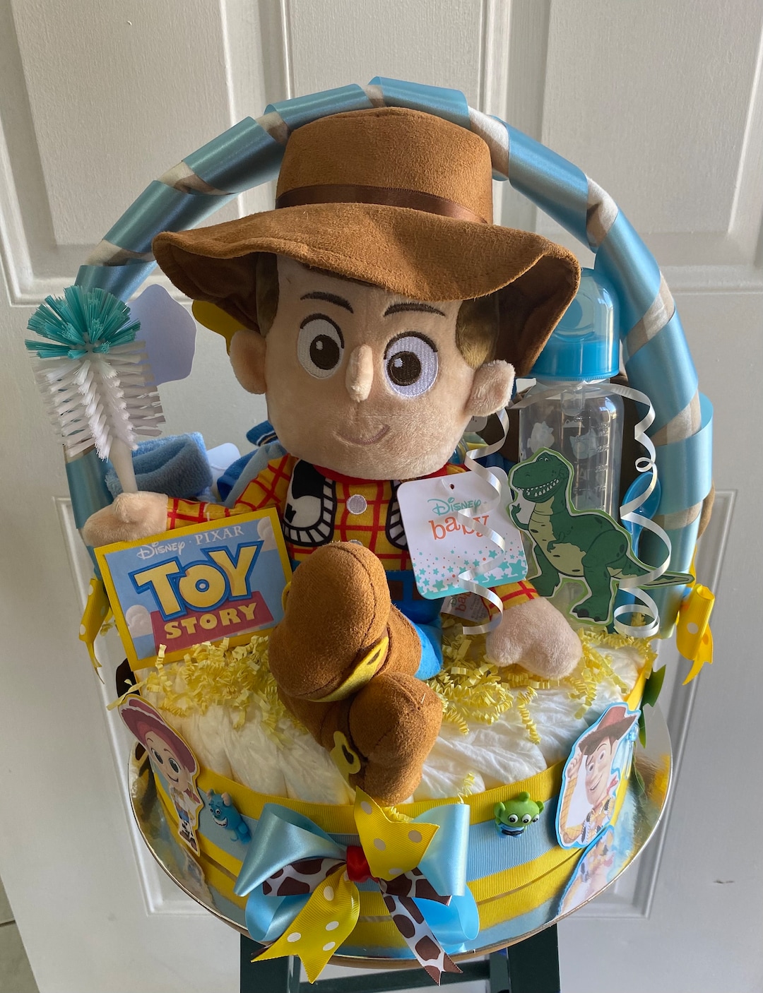 Toy Story Theme One Tier Diaper Cake Diaper Cake Baby Shower Decor ...