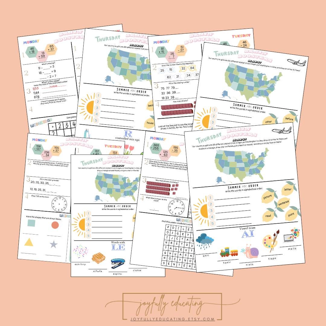 3rd Grade Morning Brain Boosters | Fun Warm-up Activities | Common Core ...