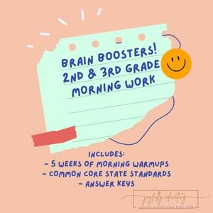3rd Grade Morning Brain Boosters | Fun Warm-up Activities | Common Core ...