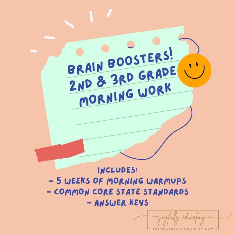 3rd Grade Morning Brain Boosters | Fun Warm-up Activities | Common Core ...