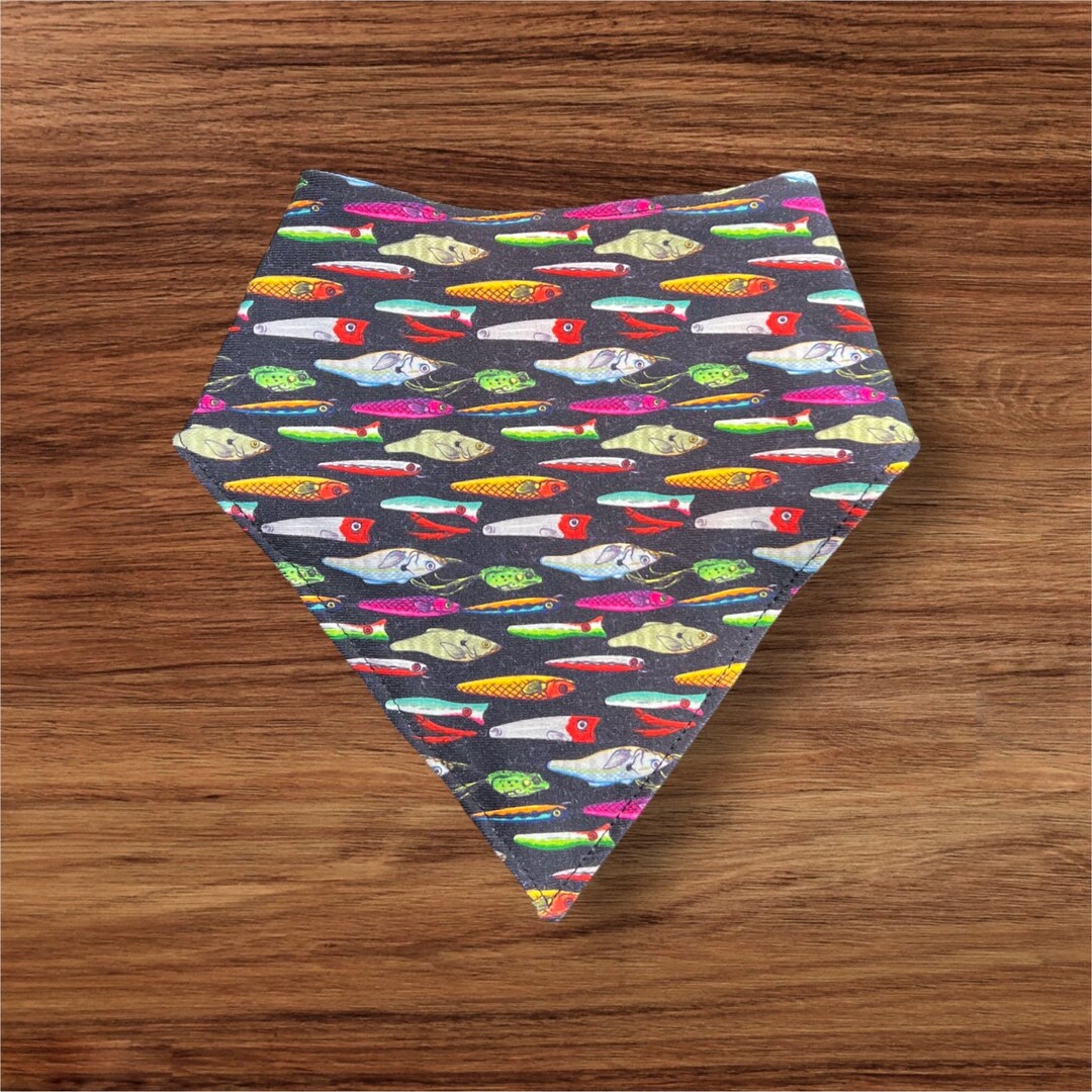 Gone Fishing Baby Bandana Bib Drool Bib Wild Catch Fishing Lure Baby ...