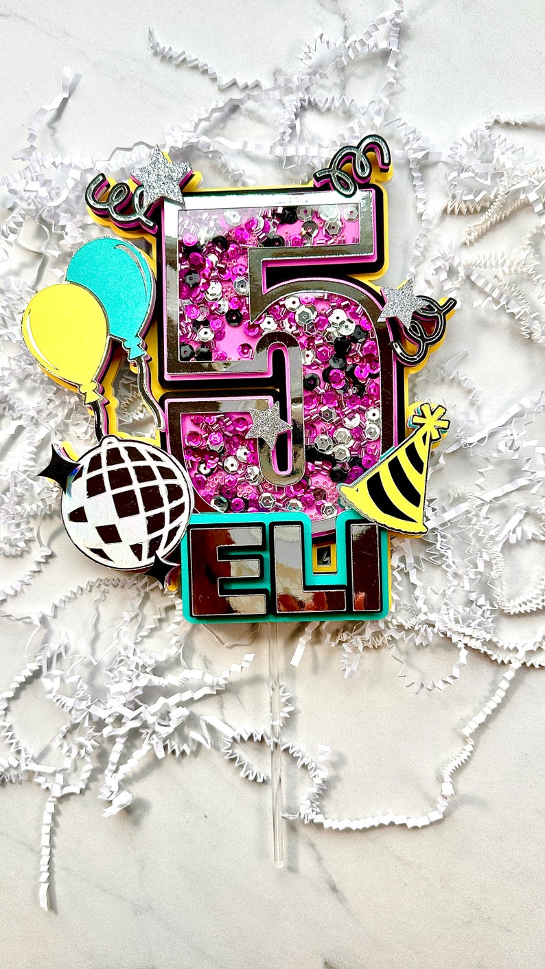 Disco Birthday Cake Topper Birthday Cake Topper Retro - Etsy