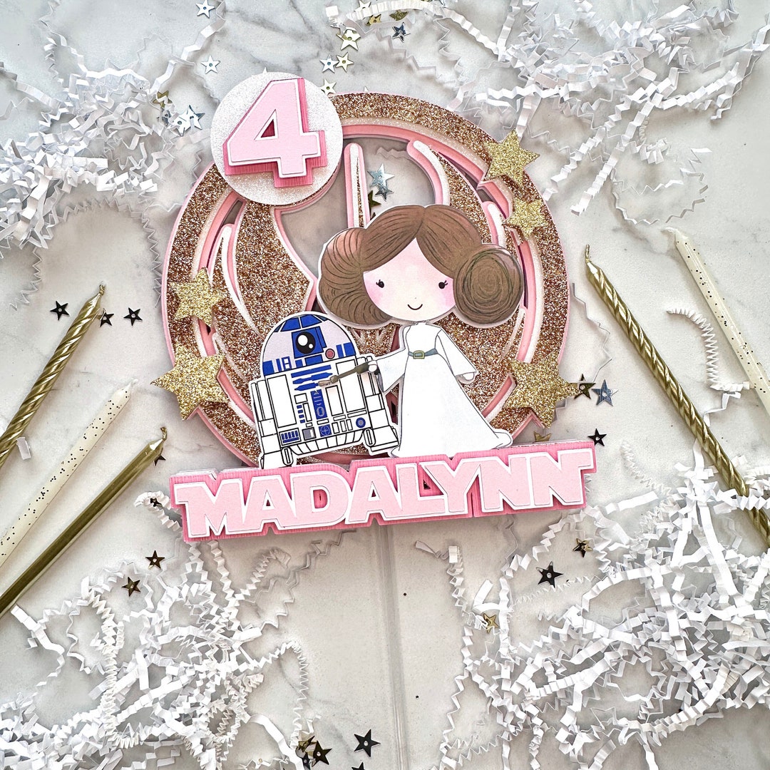 Princess Leia Cake Topper | Star Wars Cake Topper | Star Wars Inspired ...