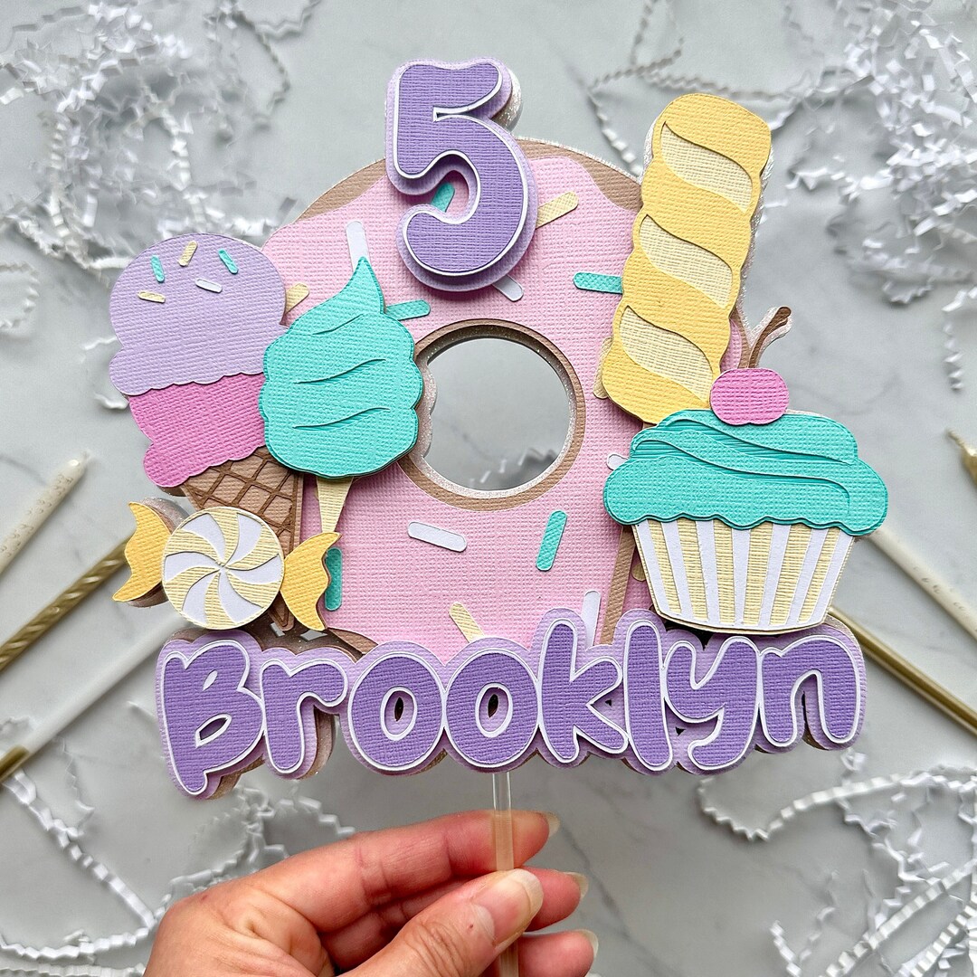 Candy Land Cake Topper | Birthday Cake Topper | Two Sweet Birthday Cake ...