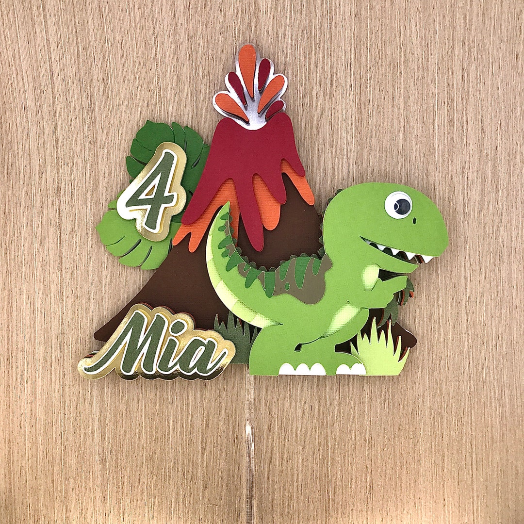 Dinosaur Cake Topper | T-rex Cake Topper | Birthday Cake Topper ...