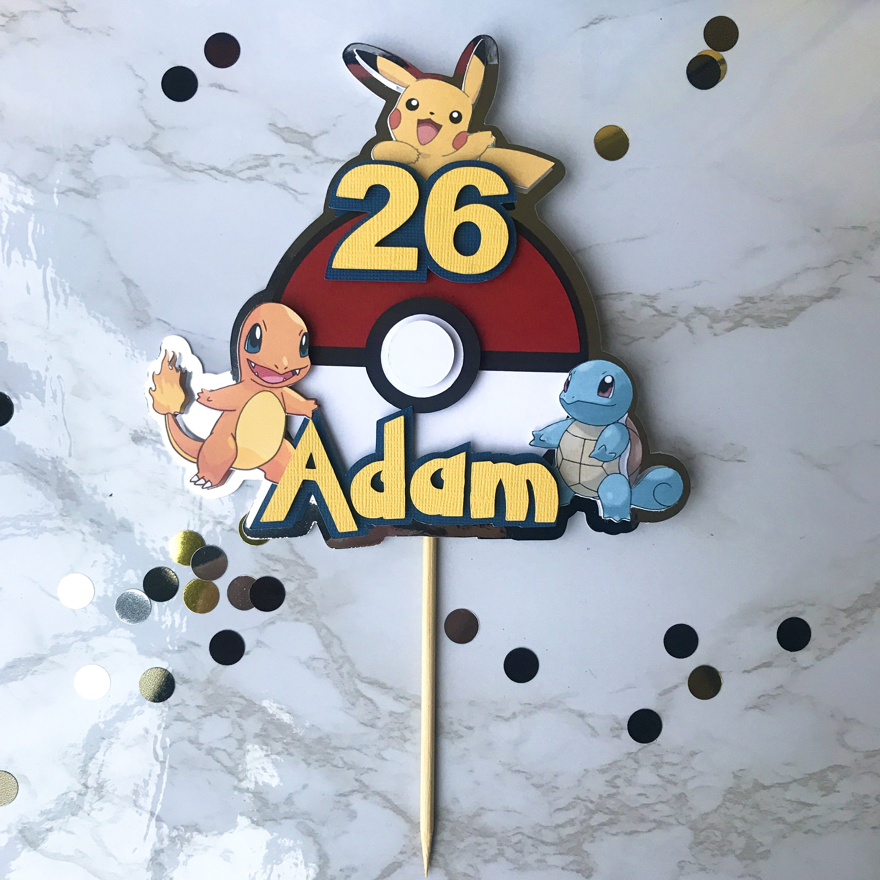 Pokemon Cake Topper Pikachu Inspired Birthday Pikachu Cake | Etsy