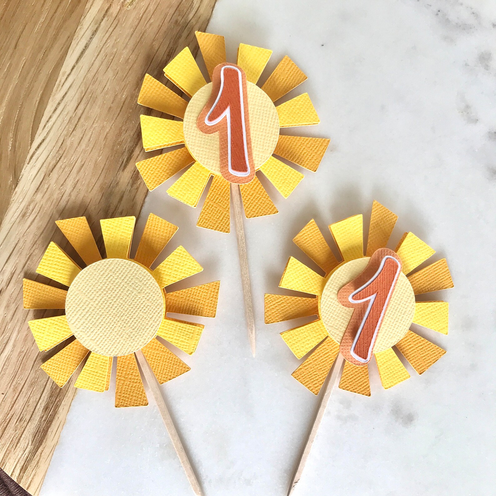 Sun Cupcake Toppers | Sunny Toppers | Sunshine Toppers | Little ...