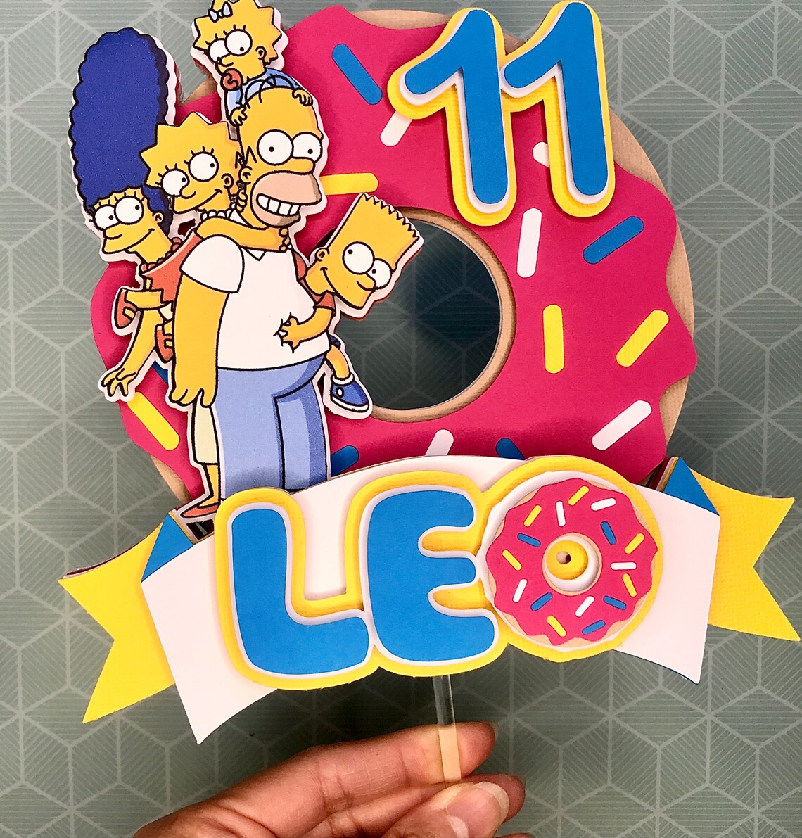 The Simpsons Cake Topper | Simpsons Donut Cake Topper | Simpsons Party ...