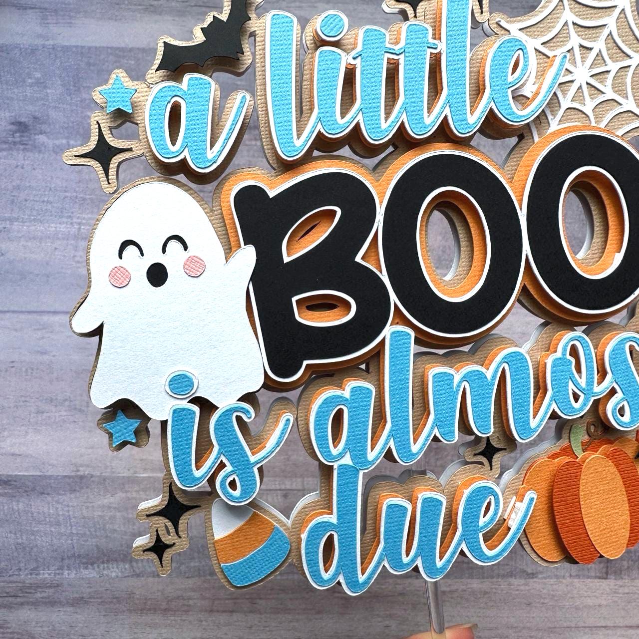 A Little Boo is Almost Due Topper | Halloween Baby Shower Topper | Fall ...