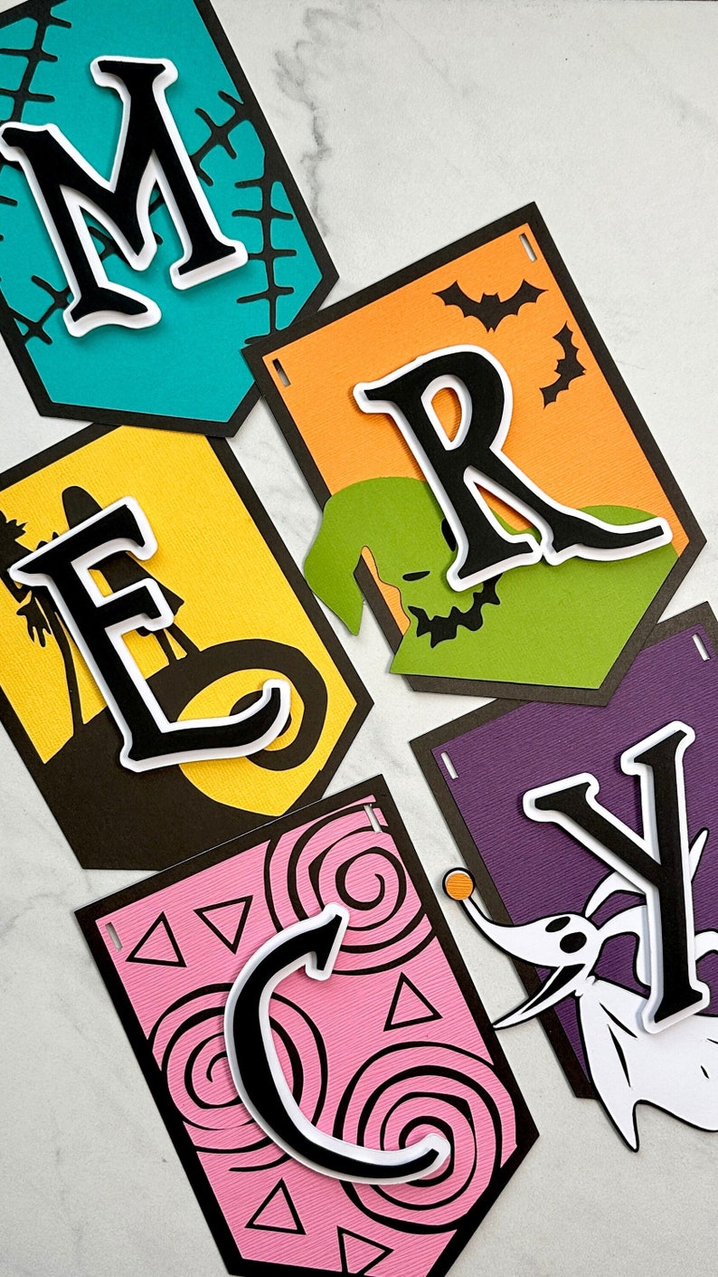 Nightmare Before Christmas Birthday Banner Party Banner - Etsy