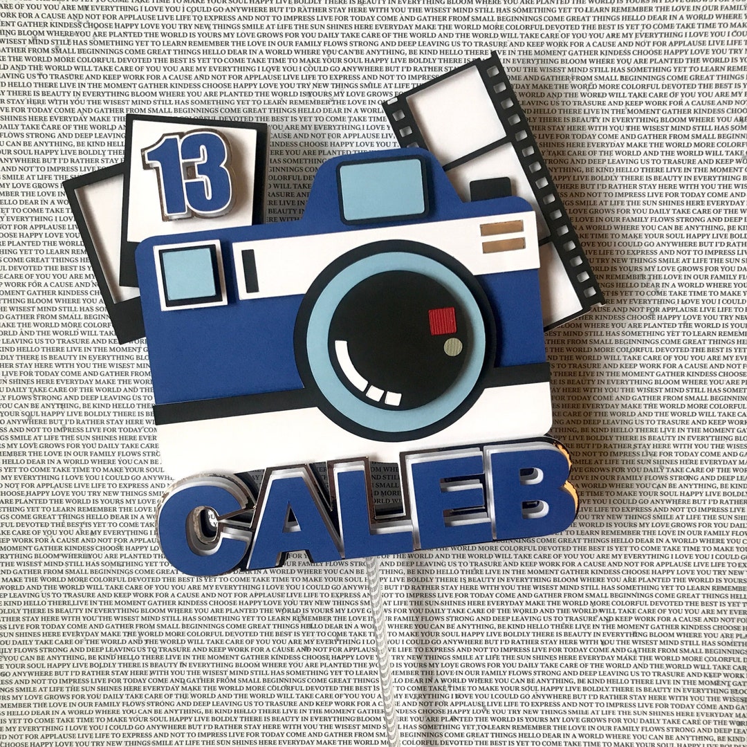 Photographer Cake Topper | Camera Topper | Photographer Birthday ...