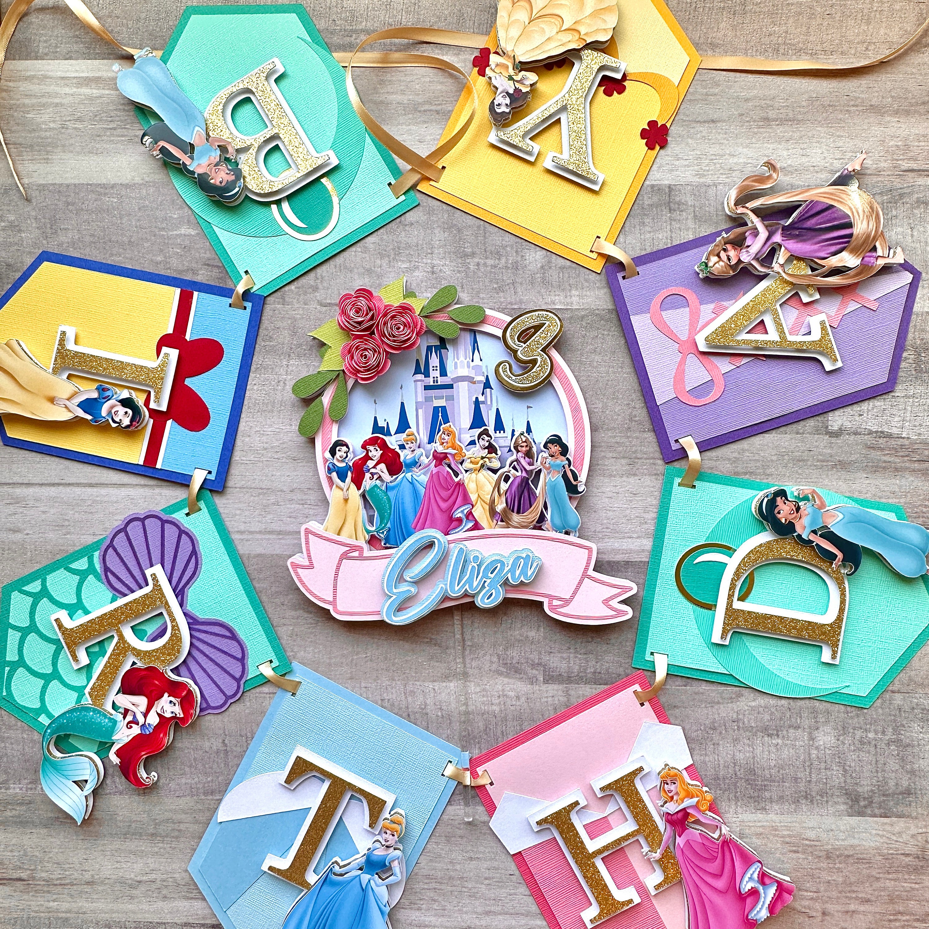 Disney Princess Birthday Banner | Party Banner | Custom Banner | Disney ...