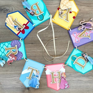 Disney Princess Birthday Banner | Party Banner | Custom Banner | Disney ...