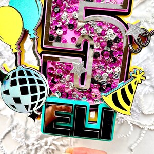 Disco Birthday Cake Topper | Birthday Cake Topper | Retro Groovy Party ...