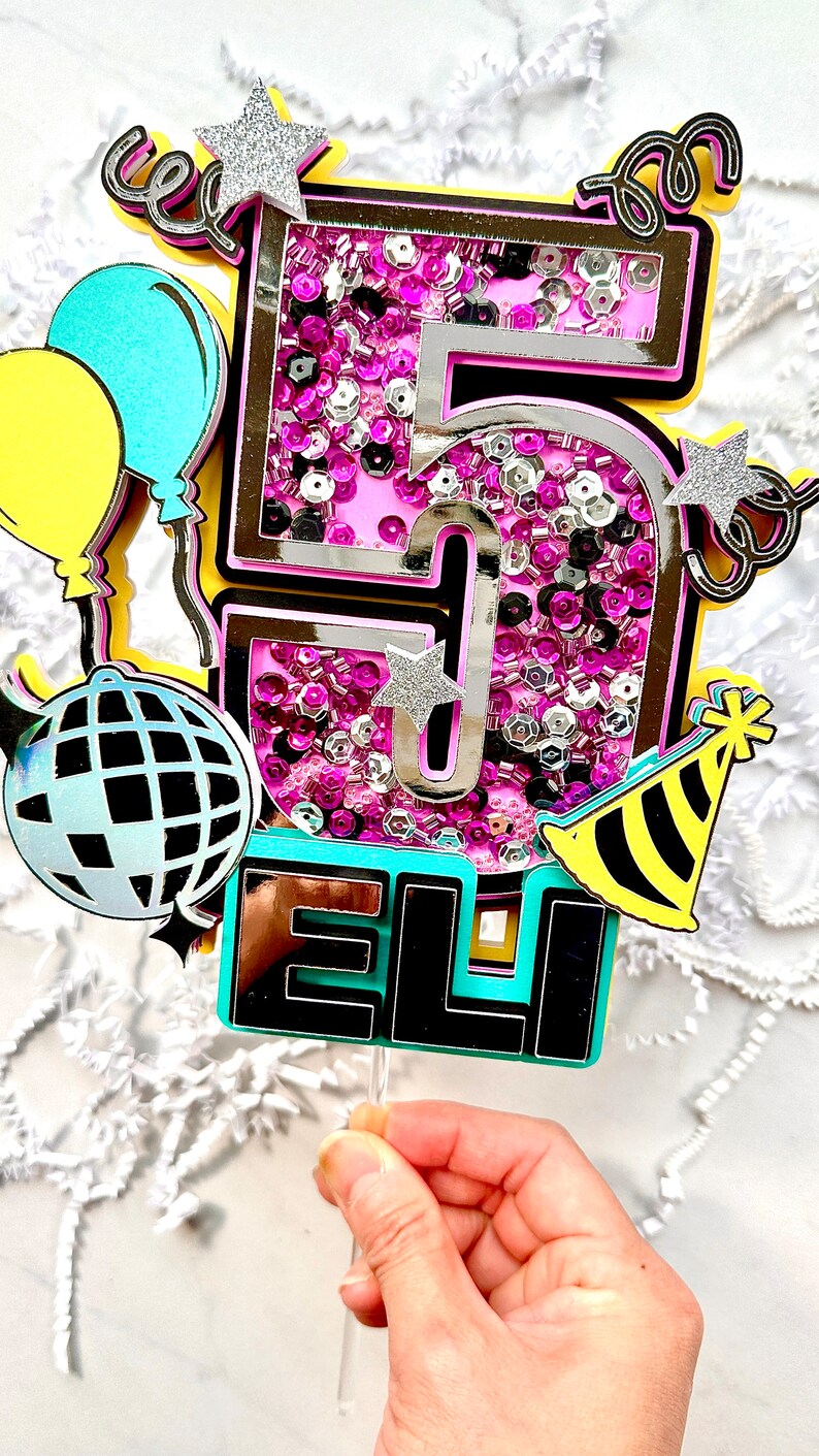 Disco Birthday Cake Topper Birthday Cake Topper Retro - Etsy