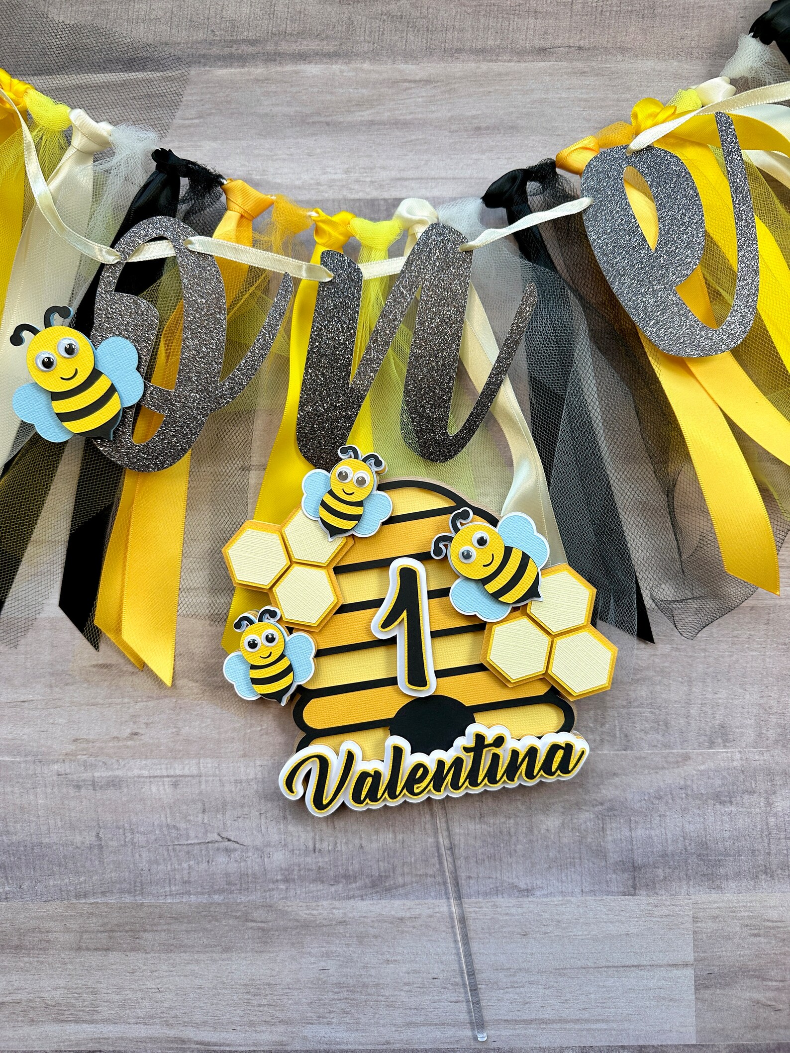 Bee Cake Topper | Bee Birthday Party Decor | Happy Bee Day | Bee Day ...