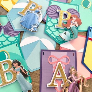 Disney Princess Birthday Banner | Party Banner | Custom Banner | Disney ...