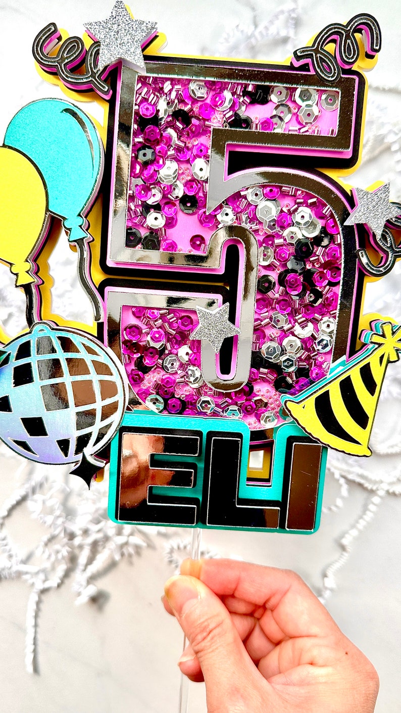 Disco Birthday Cake Topper Birthday Cake Topper Retro - Etsy