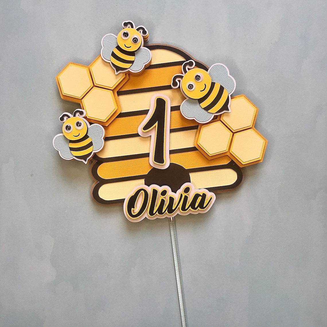 Bee Cake Topper | Bee Birthday Party Decor | Happy Bee Day | Bee Day ...