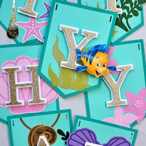 Ariel Birthday Banner Party Banner Custom Banner Disney Princesses ...