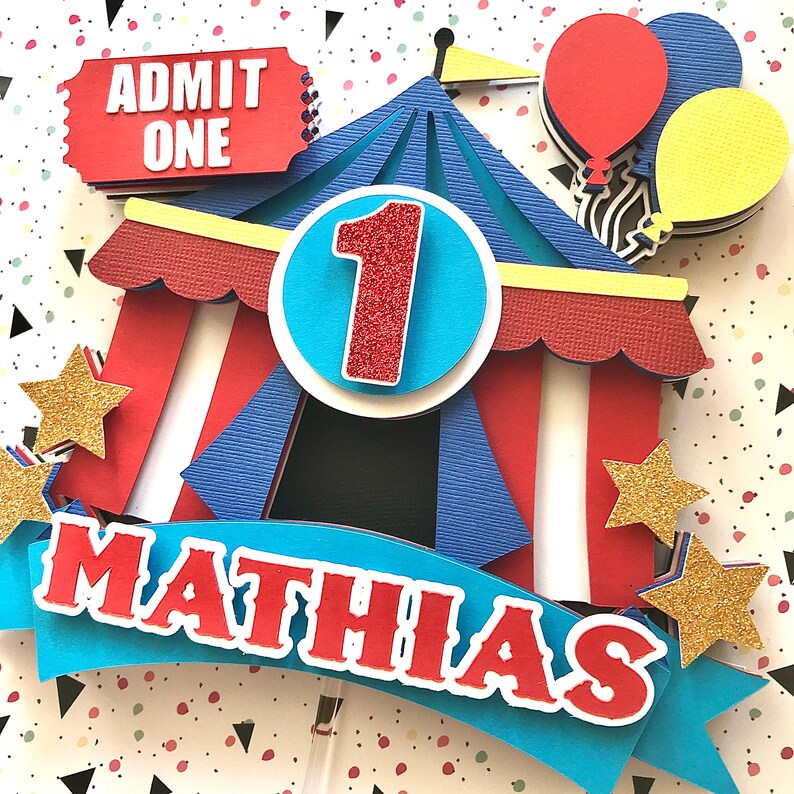 Carnival Cake Topper Circus Theme Birthday Party Circus - Etsy