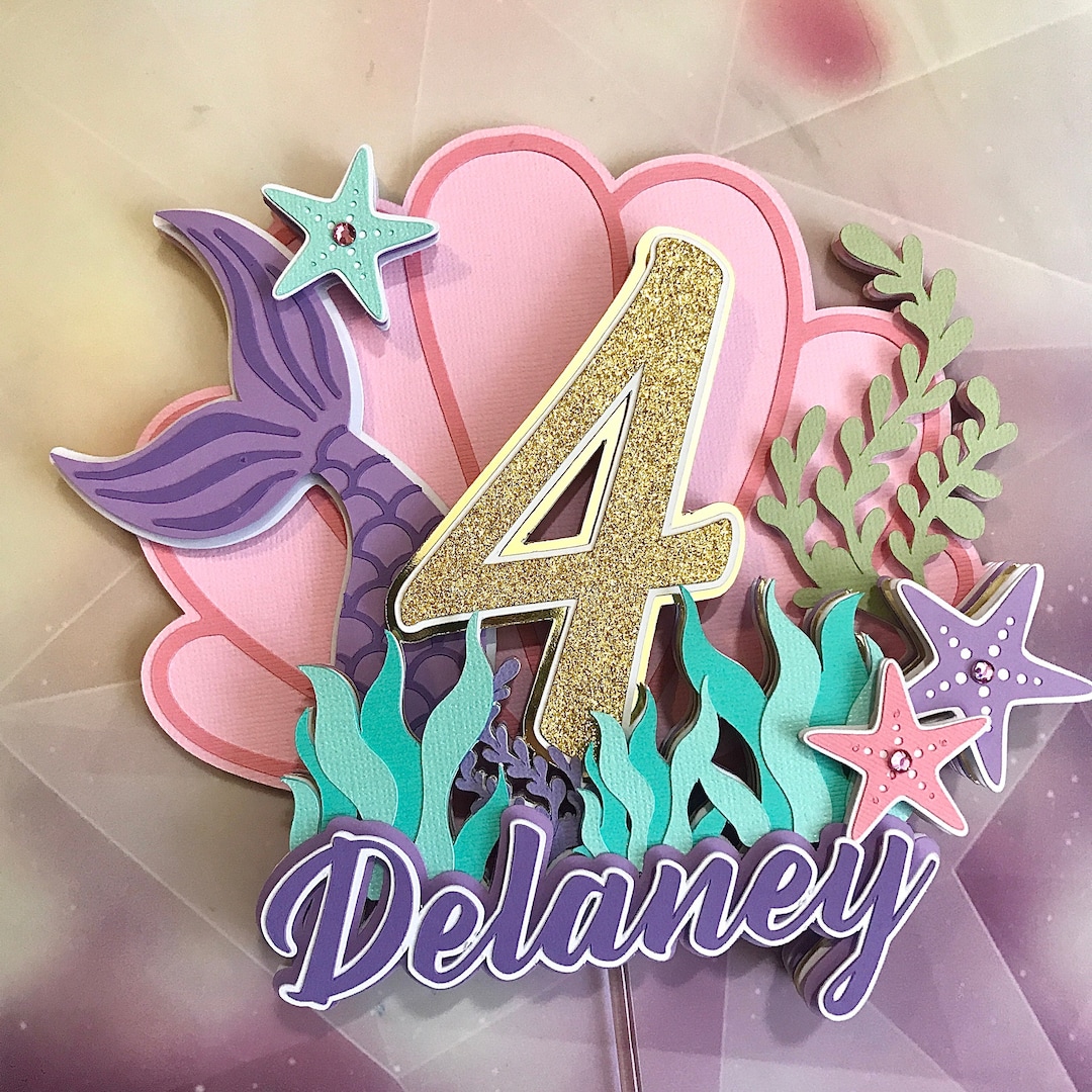 Mermaid Cake Topper | Little Mermaid Cake Topper | Under the Sea Cake ...