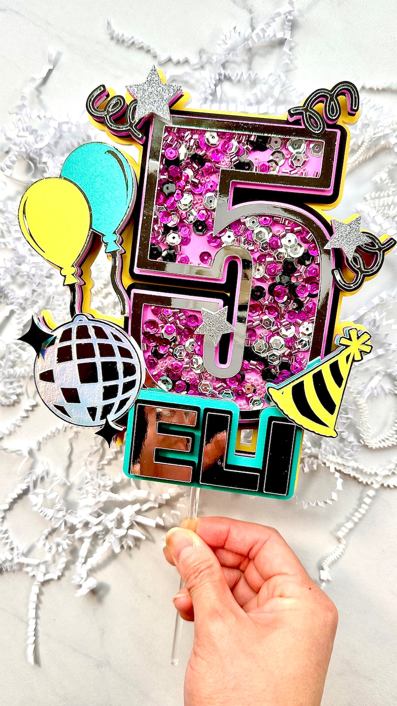 Disco Birthday Cake Topper Birthday Cake Topper Retro - Etsy