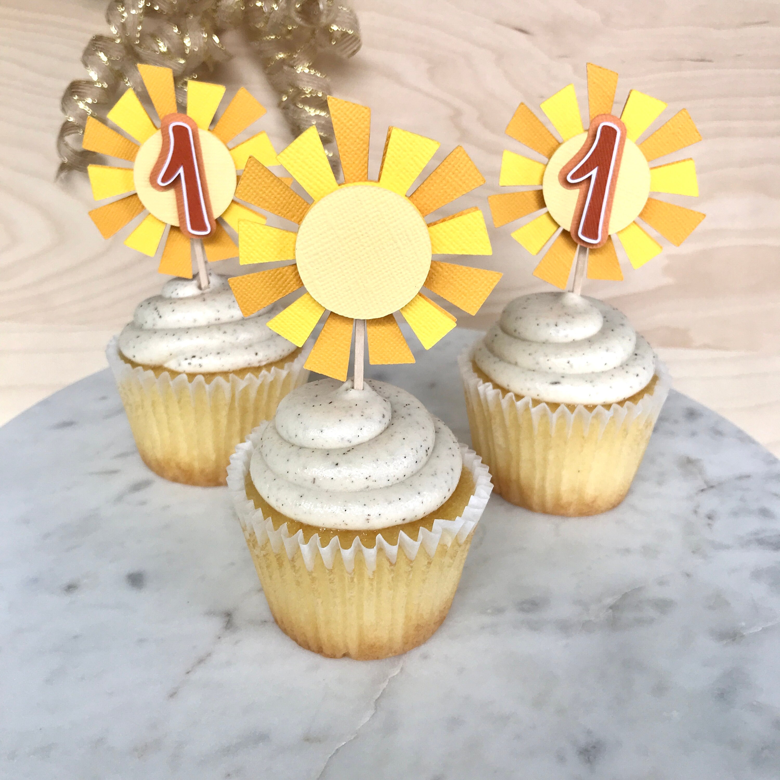 Sun Cupcake Toppers Sunny Toppers Sunshine Toppers - Etsy