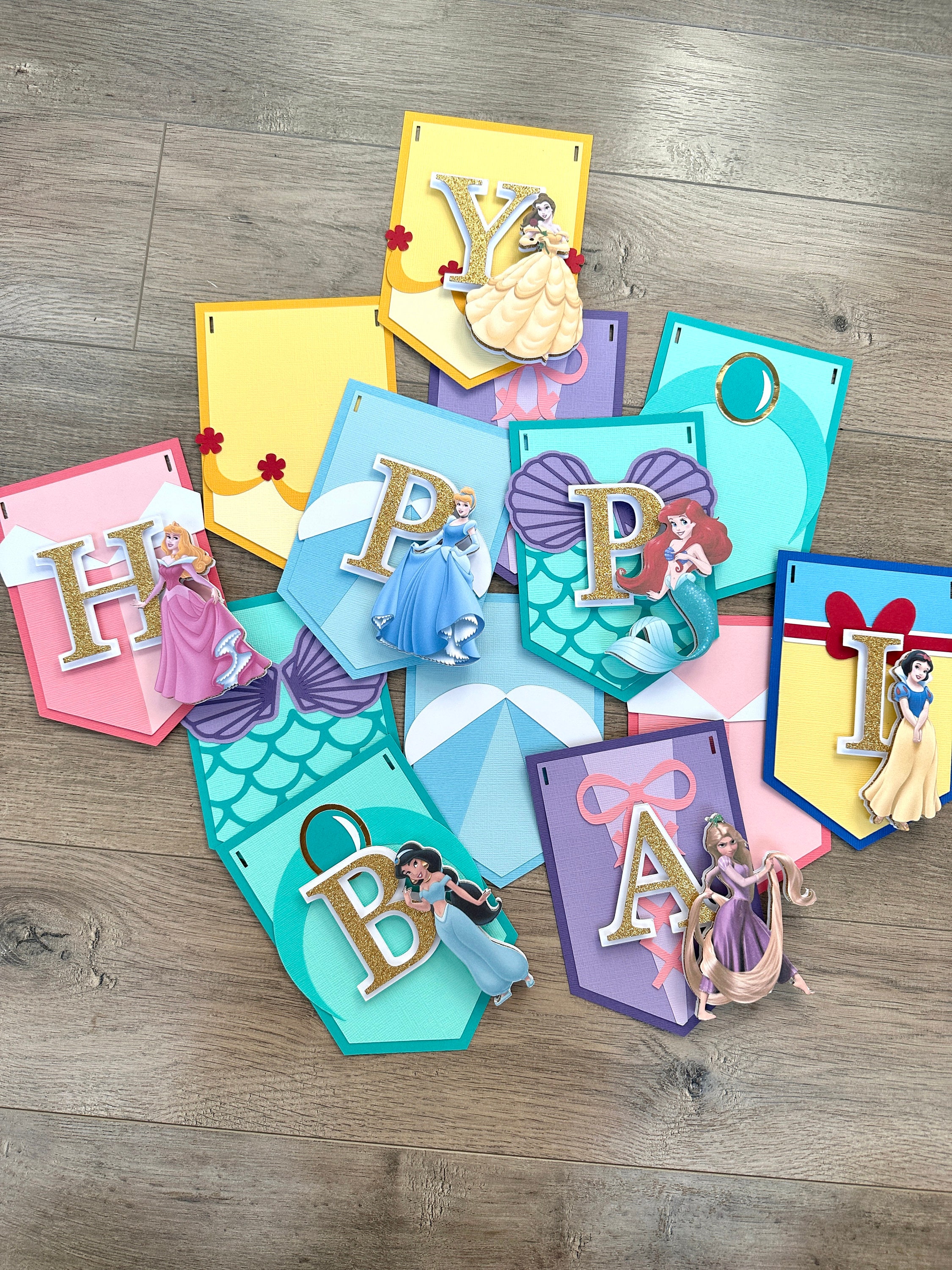 Disney Princess Birthday Banner | Party Banner | Custom Banner | Disney ...