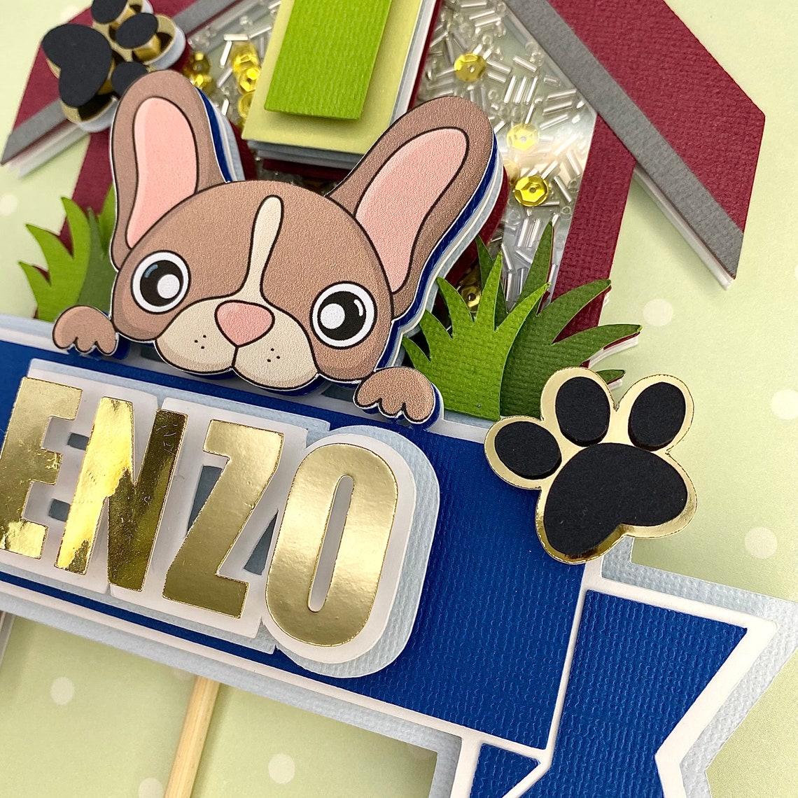 Doggy Cake Topper | Dog Theme Party | Puppy's First Birthday | Dog ...