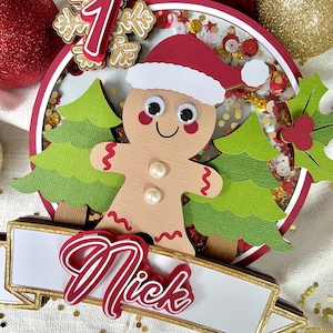 Gingerbread Cake Topper | Christmas Cake Topper | Birthday Cake Topper ...