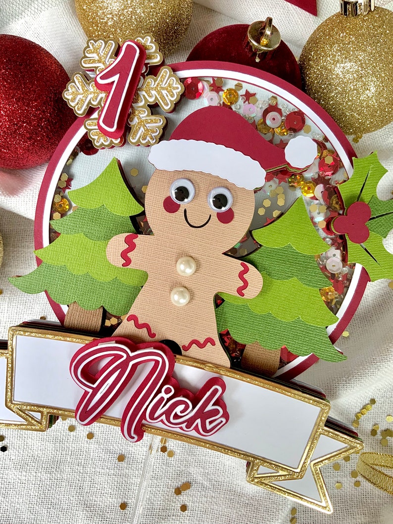 Gingerbread Cake Topper Christmas Cake Topper Birthday - Etsy