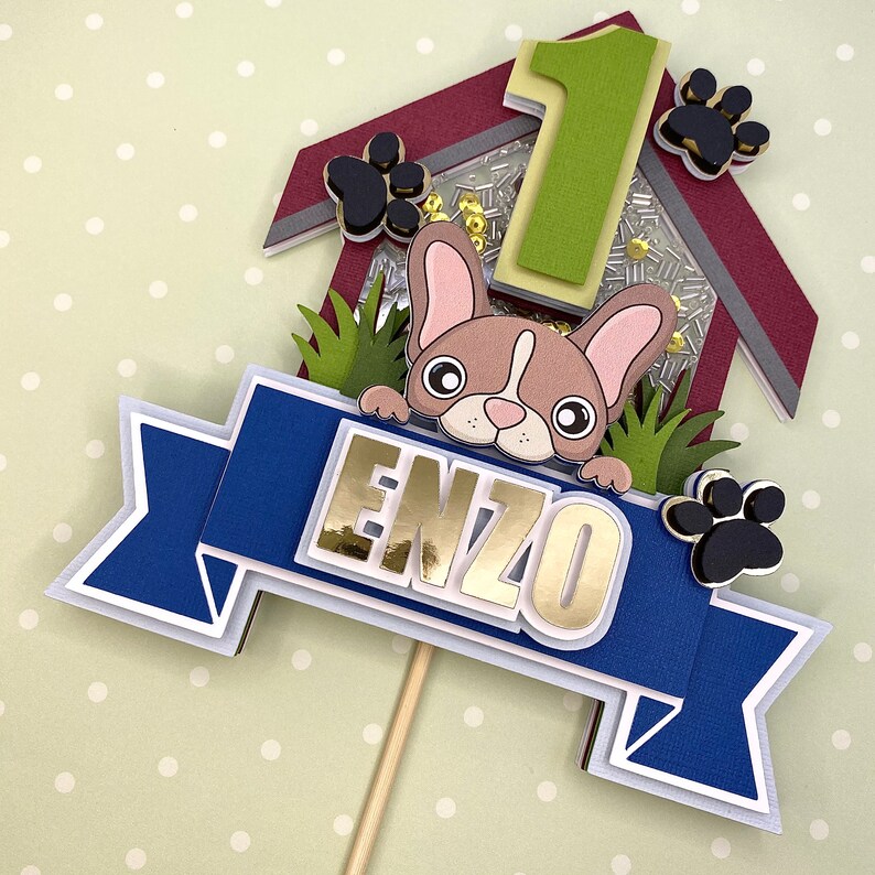 Doggy Cake Topper | Dog Theme Party | Puppy's First Birthday | Dog ...