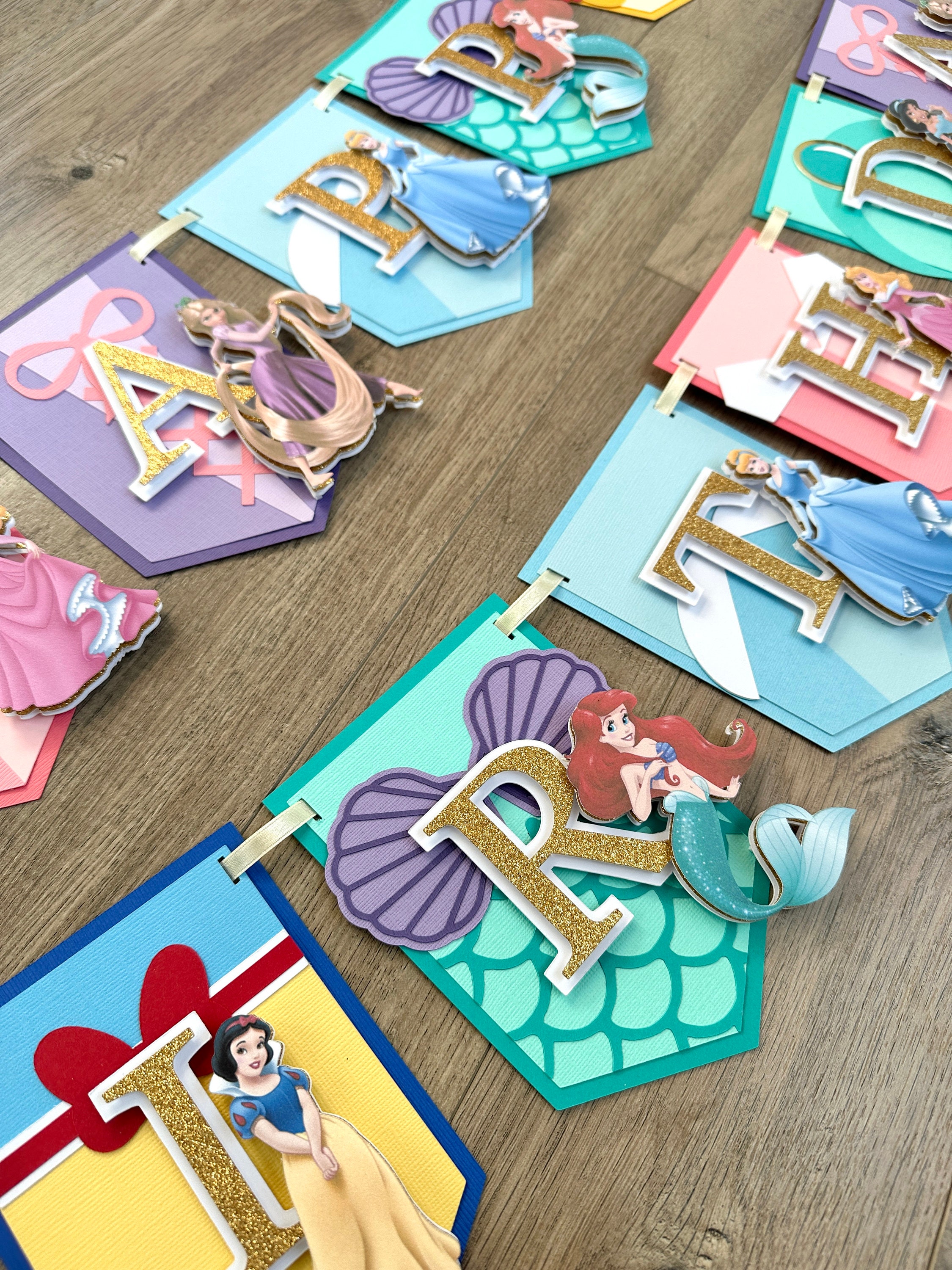 Disney Princess Birthday Banner | Party Banner | Custom Banner | Disney ...