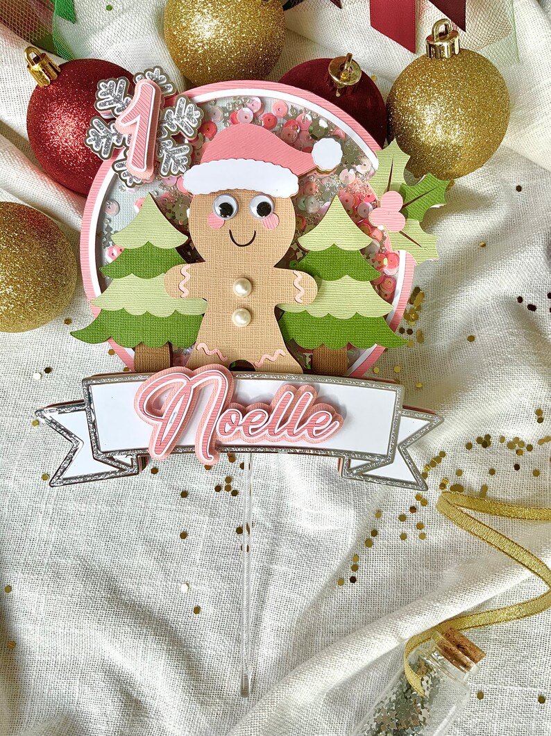 Gingerbread Cake Topper Christmas Cake Topper Birthday - Etsy