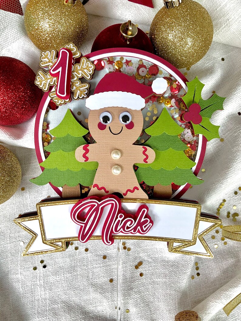 Gingerbread Cake Topper Christmas Cake Topper Birthday - Etsy