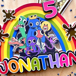 Rainbow Friends Inspired Cake Topper | Rainbow Friends Birthday ...