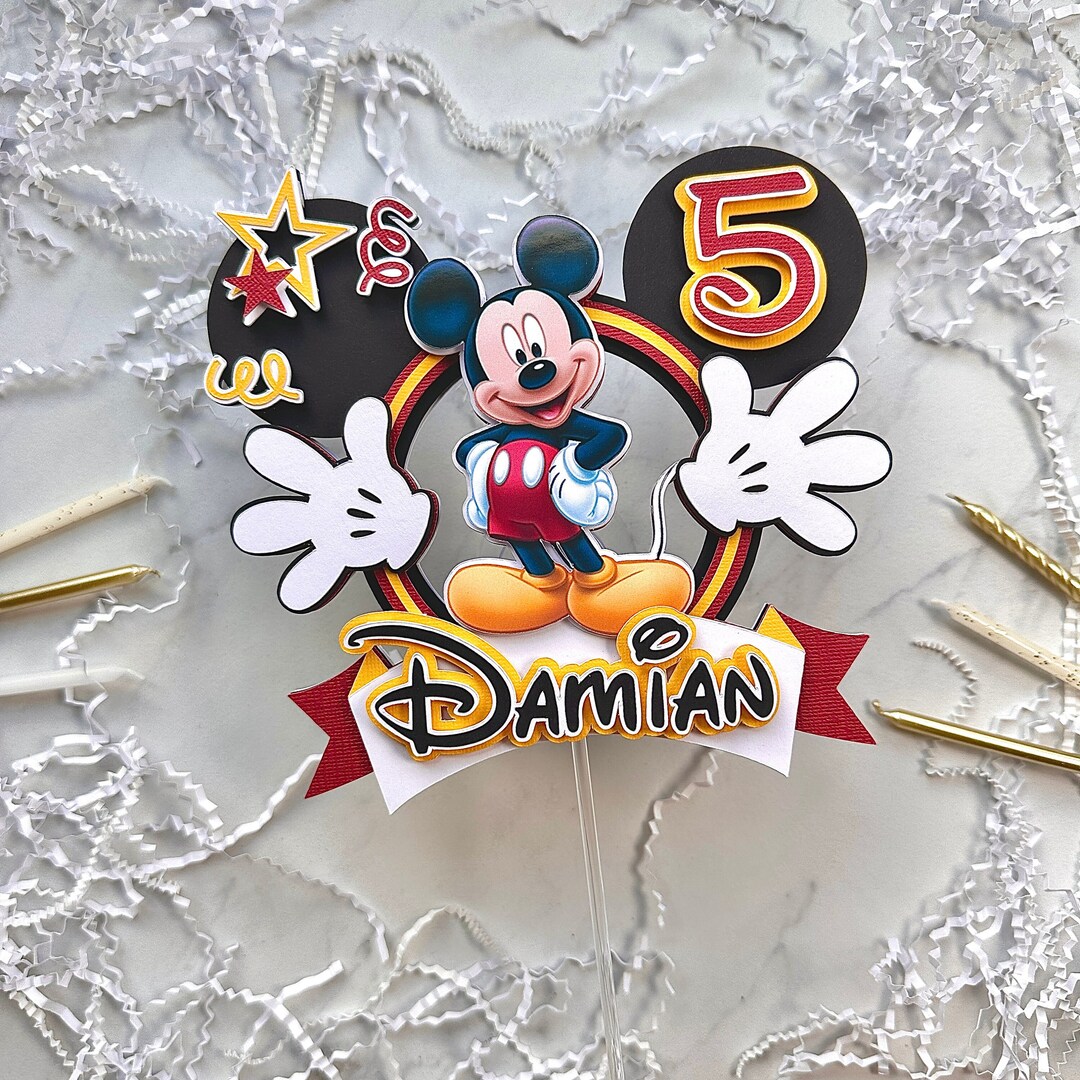 Mickey Mouse Cake Topper | Mickey and Friends Cake Topper | Mickey ...