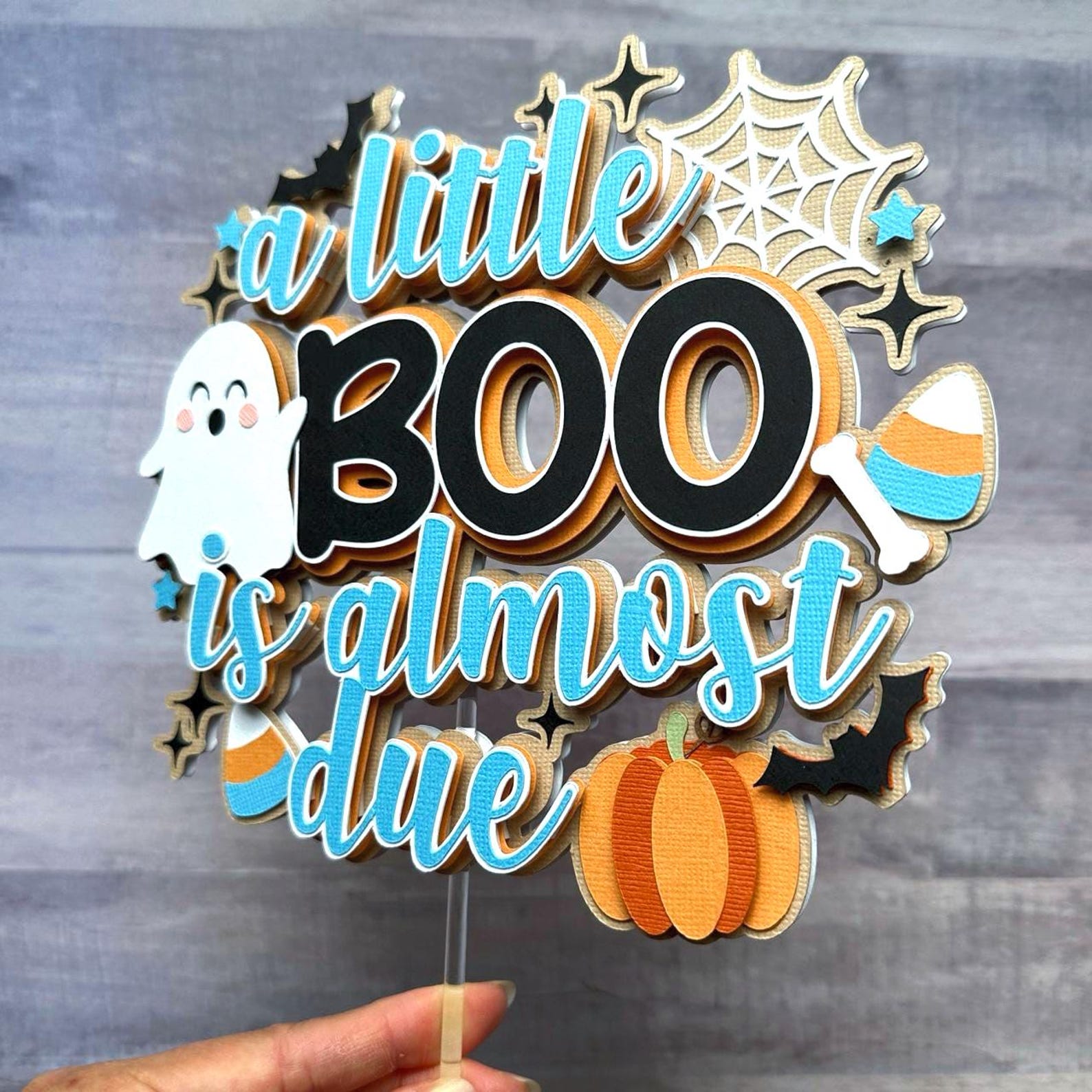 A Little Boo is Almost Due Topper | Halloween Baby Shower Topper | Fall ...